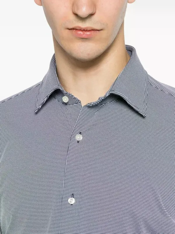 BOSS Geometric-print Long-sleeve Shirt