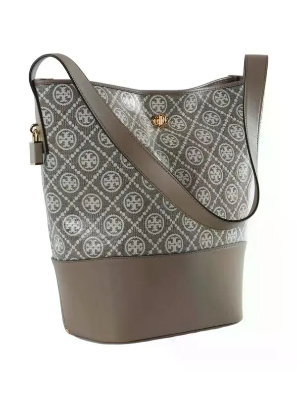 Tory Burch T Monogram Bucket Bag - Grey