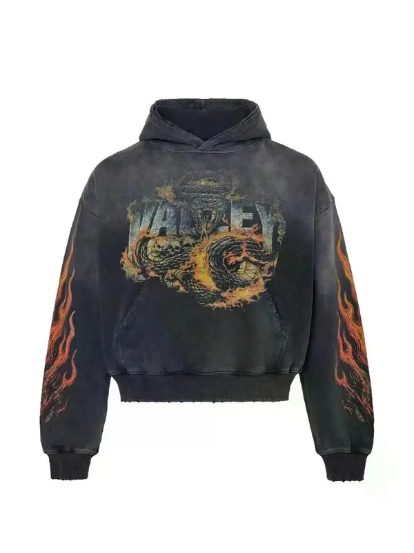 VALE FOREVER Serpent Distressed Hoodie