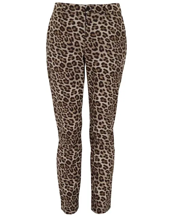 LORDS OF HARLECH Charles Leopard Tailored Pant - Brown