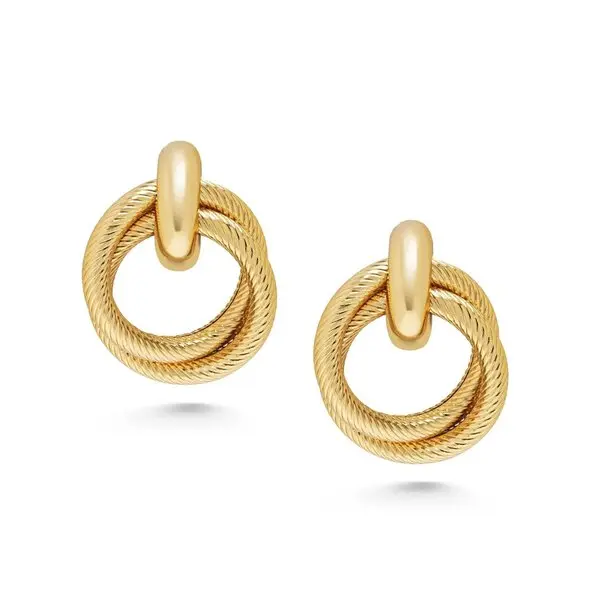 NIALAYA JEWELRY Double Hoop Earrings - Gold