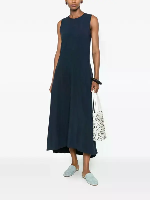 AROVESCIO Sleeveless Flared Midi Dress