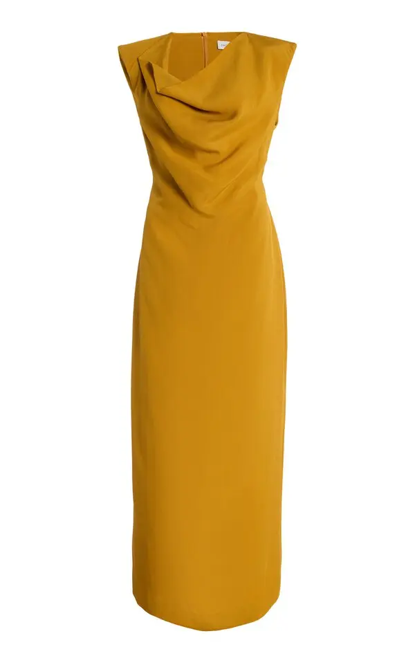HOUSE OF DAGMAR Draped Maxi Dress - Yellow