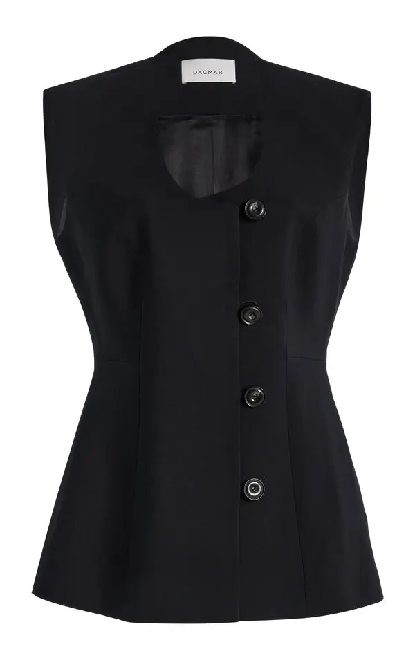 HOUSE OF DAGMAR Sleeveless Wool Blazer
