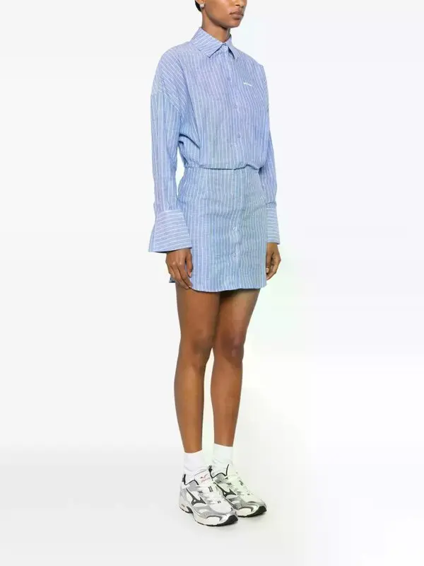WRSTBHVR Pinstripe Mini Shirt Dress
