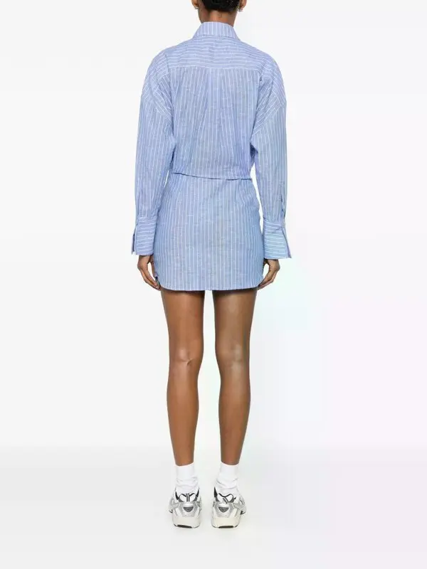 WRSTBHVR Pinstripe Mini Shirt Dress