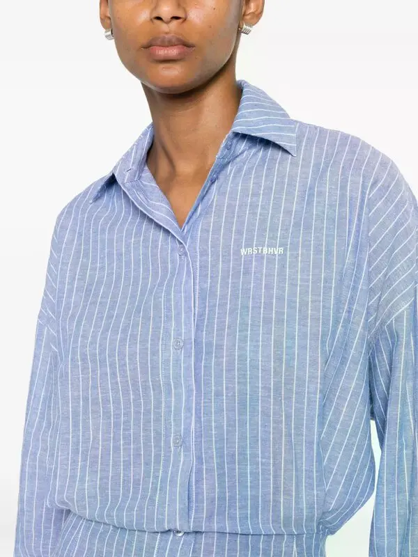 WRSTBHVR Pinstripe Mini Shirt Dress