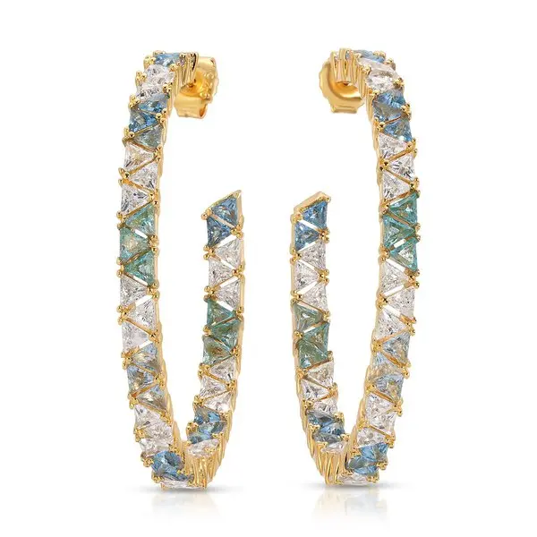 NATIVE GEM Maré Hoop Earrings - Blue
