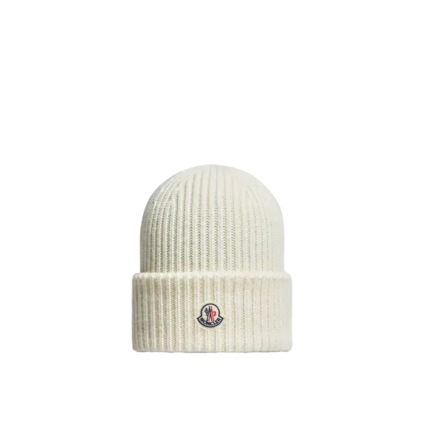 Moncler Wool & Cashmere Beanie - White