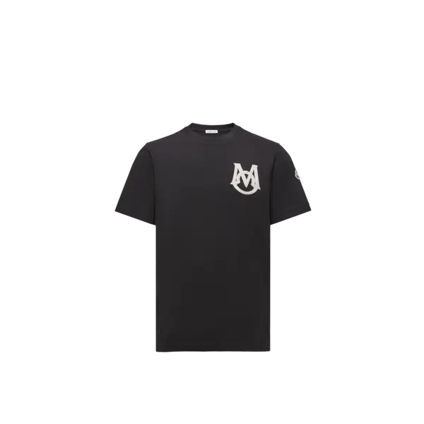 Moncler Monogram Cotton T-shirt - Black
