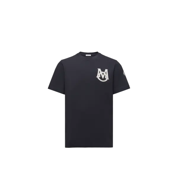 Moncler Monogram Cotton T-shirt - Blue