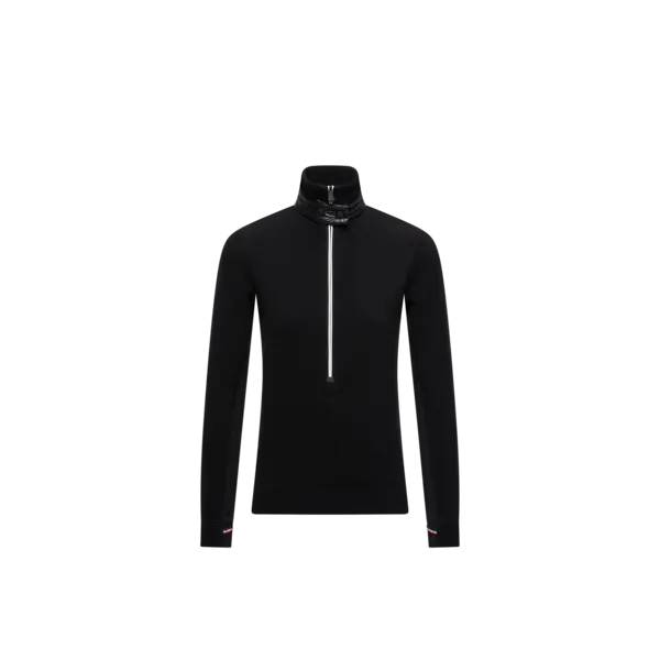 Moncler Half-zip Performance Fleece Top - Black
