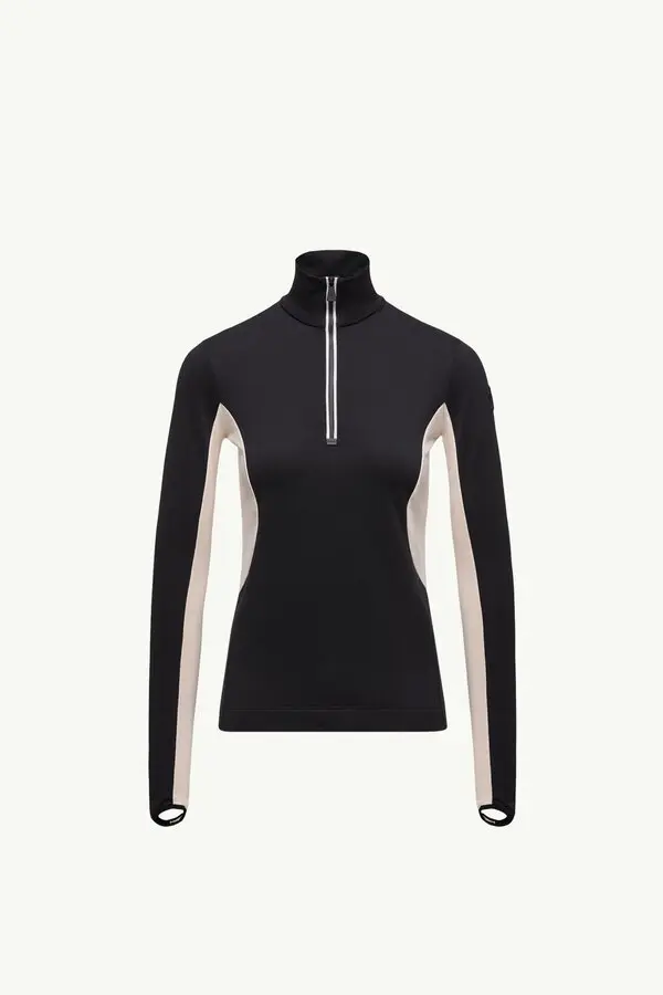 Moncler Polartec Half-zip Turtleneck - Black