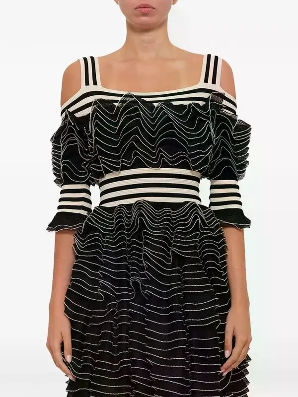 Alexander McQueen Ruffled Off-the-shoulder Mini Dress