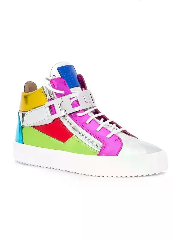 GIUSEPPE ZANOTTI Embellished Leather Sneakers