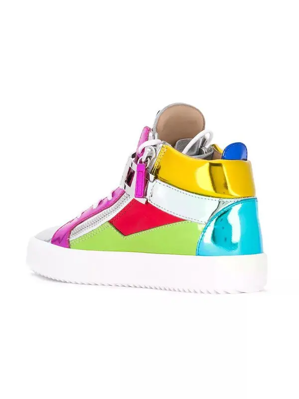GIUSEPPE ZANOTTI Embellished Leather Sneakers