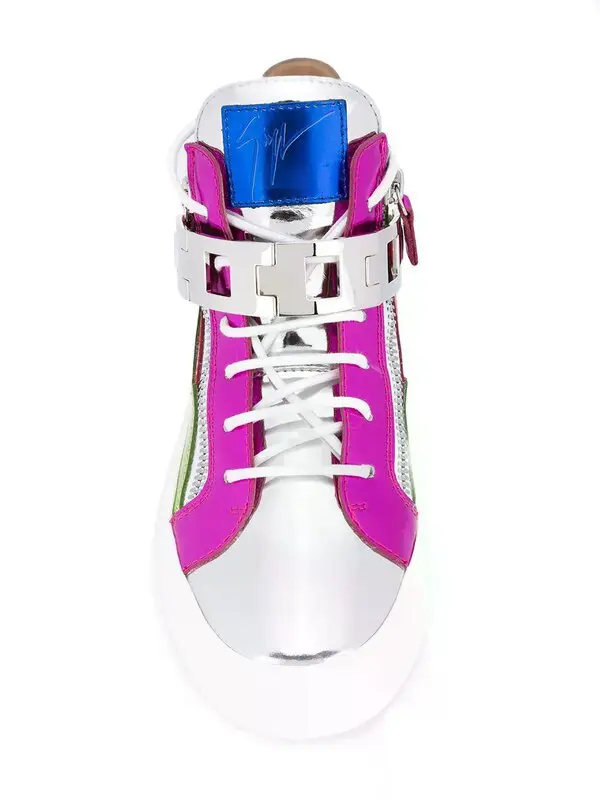 GIUSEPPE ZANOTTI Embellished Leather Sneakers