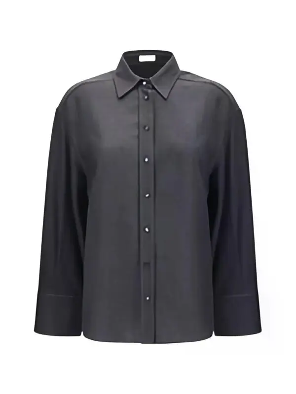 Brunello Cucinelli Dark Contrast Topstitching Shirt