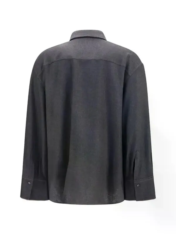 Brunello Cucinelli Dark Contrast Topstitching Shirt