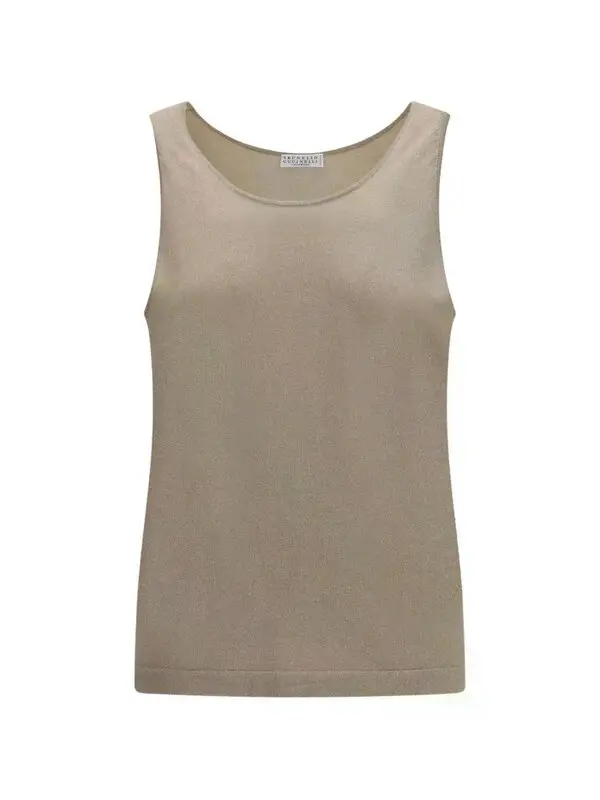 Brunello Cucinelli Metallic Effect Knit Top - Neutrals