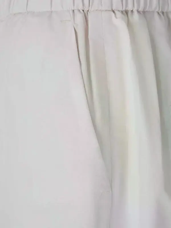 Peserico Pressed-crease Elasticated Waistband Trousers - White