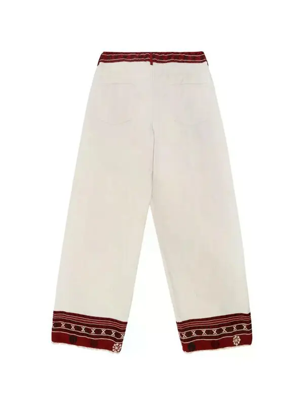 MAISON HOTEL Gilberto Embroidered Wide Leg Trousers