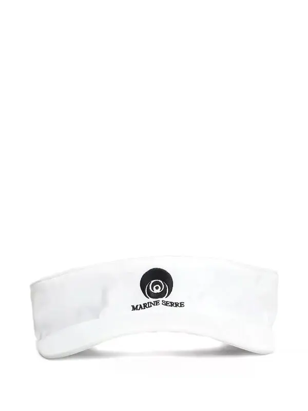 MARINE SERRE Embroidered Logo Visor - White
