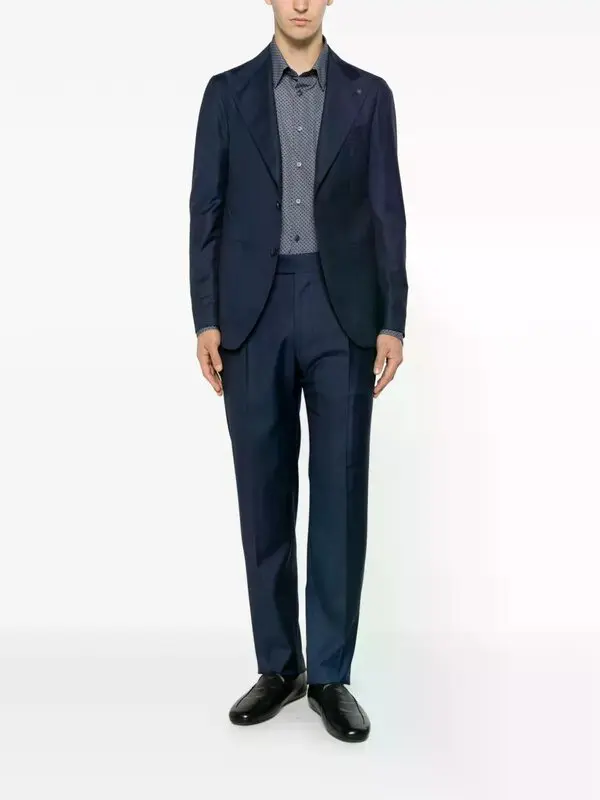 FERRAGAMO Geometric-print Long-sleeve Shirt