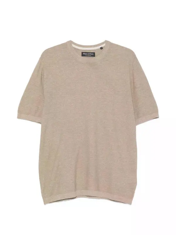 Marc O'polo Fine-knit Ribbed-trim T-shirt