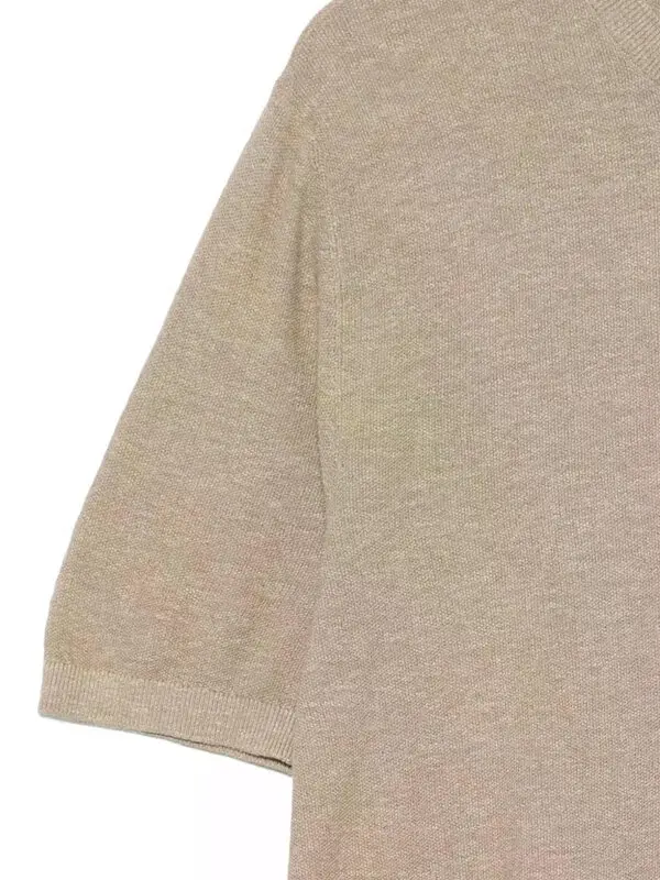 Marc O'polo Fine-knit Ribbed-trim T-shirt