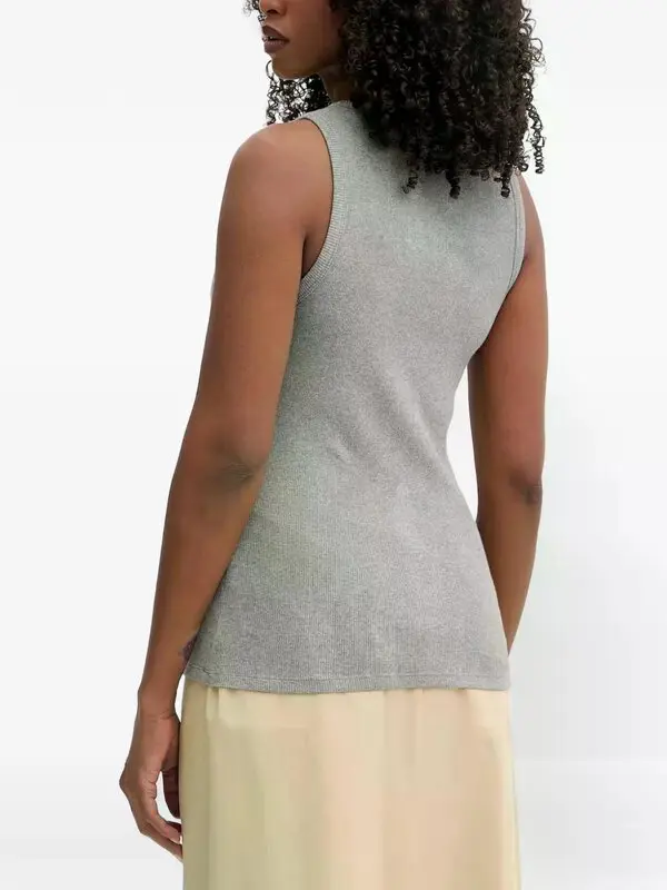 Karl Lagerfeld Ribbed Embroidered-logo Vest