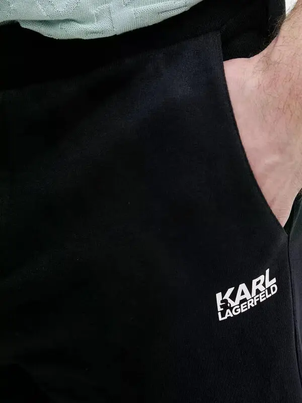 Karl Lagerfeld Logo-print Drawstring Track Shorts