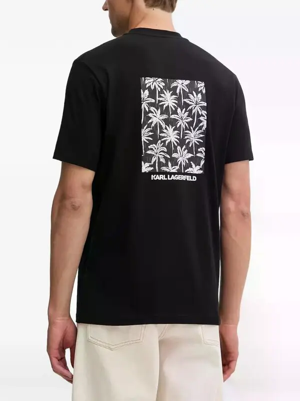 Karl Lagerfeld Palm-tree Print T-shirt