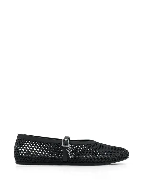 Karl Lagerfeld Mesh Buckle Ballet Flats