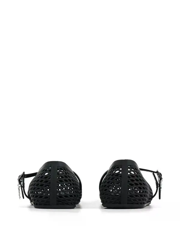 Karl Lagerfeld Mesh Buckle Ballet Flats