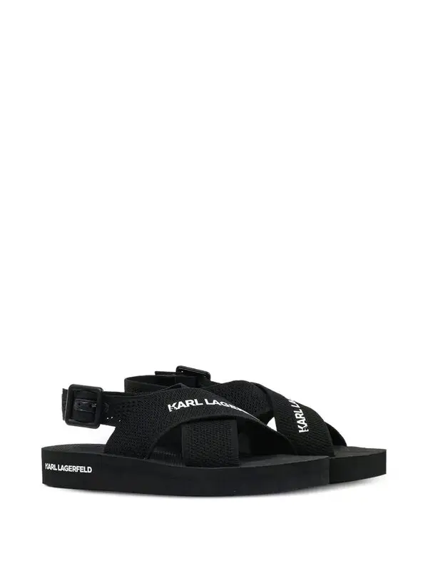 Karl Lagerfeld Crossover Strap Buckle-fastening Sandals