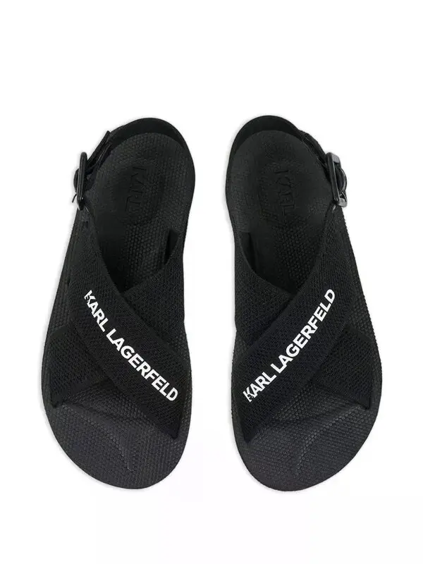 Karl Lagerfeld Crossover Strap Buckle-fastening Sandals