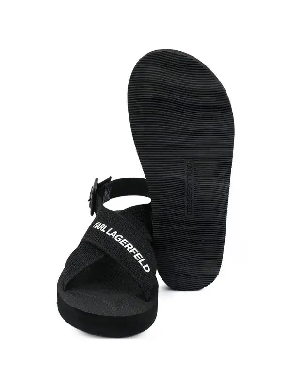 Karl Lagerfeld Crossover Strap Buckle-fastening Sandals
