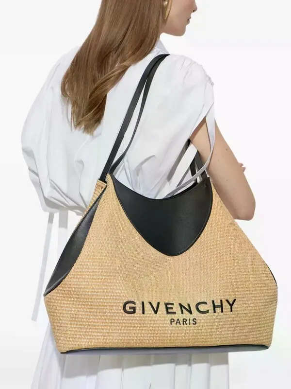 Givenchy Woven Tote Bag With Embroidered Logo