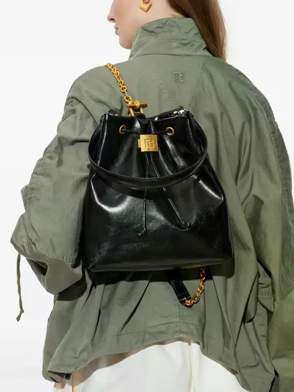 Balmain Leather Backpack