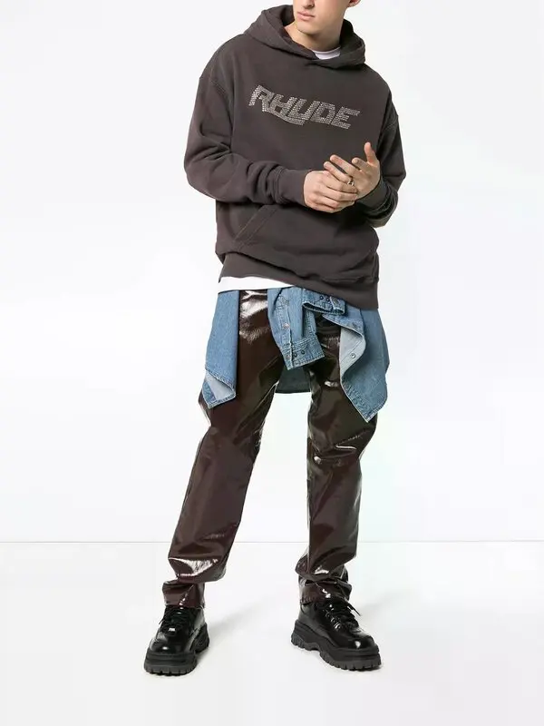 Rhude Swarovski Logo Hoodie