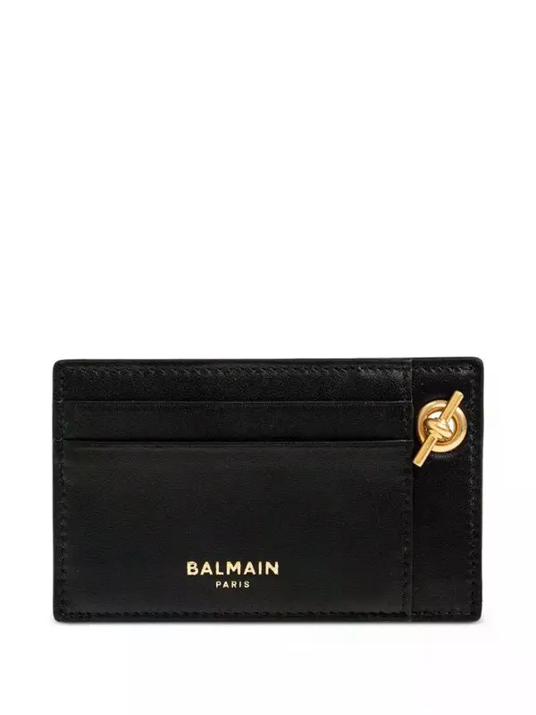 Balmain Chain-link Leather Cardholder - Black