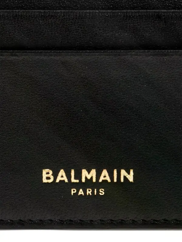 Balmain Chain-link Leather Cardholder