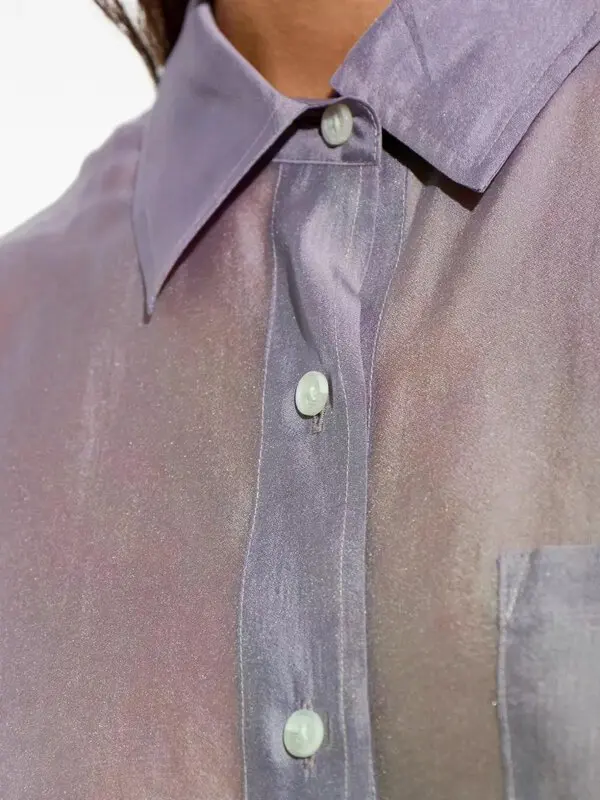 Rag & Bone Connie Sheer Short-sleeve Shirt