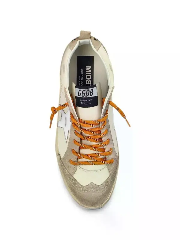 GOLDEN GOOSE Mid Star Distressed-effect Sneakers