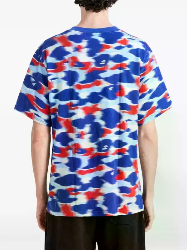 A BATHING APE Camouflage-print T-shirt - Blue
