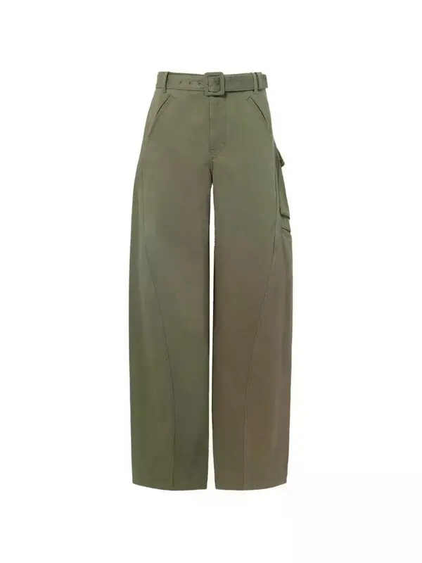 SELF-PORTRAIT Khaki Belted Cargo Pants