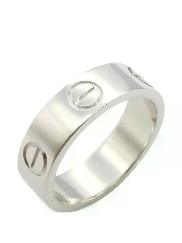 Cartier 18k White Gold Love Screw-detail Ring - Silver