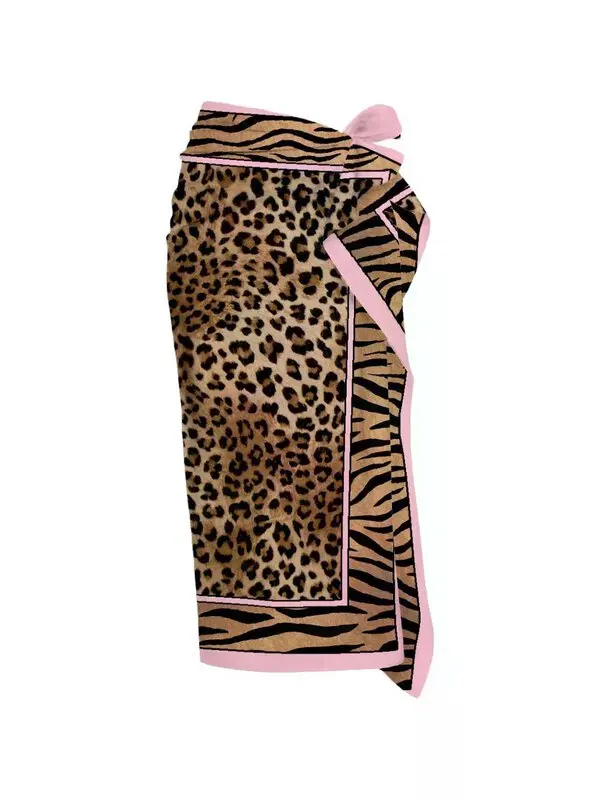 MC2 SAINT BARTH Thaiti Animal-print Sarong - Brown