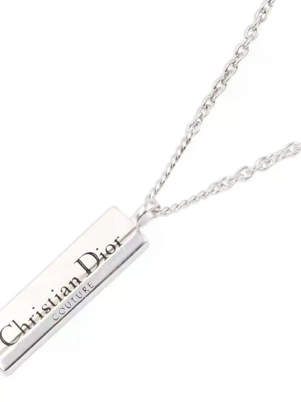 Dior Engraved Logo Cable-link Chain Necklace